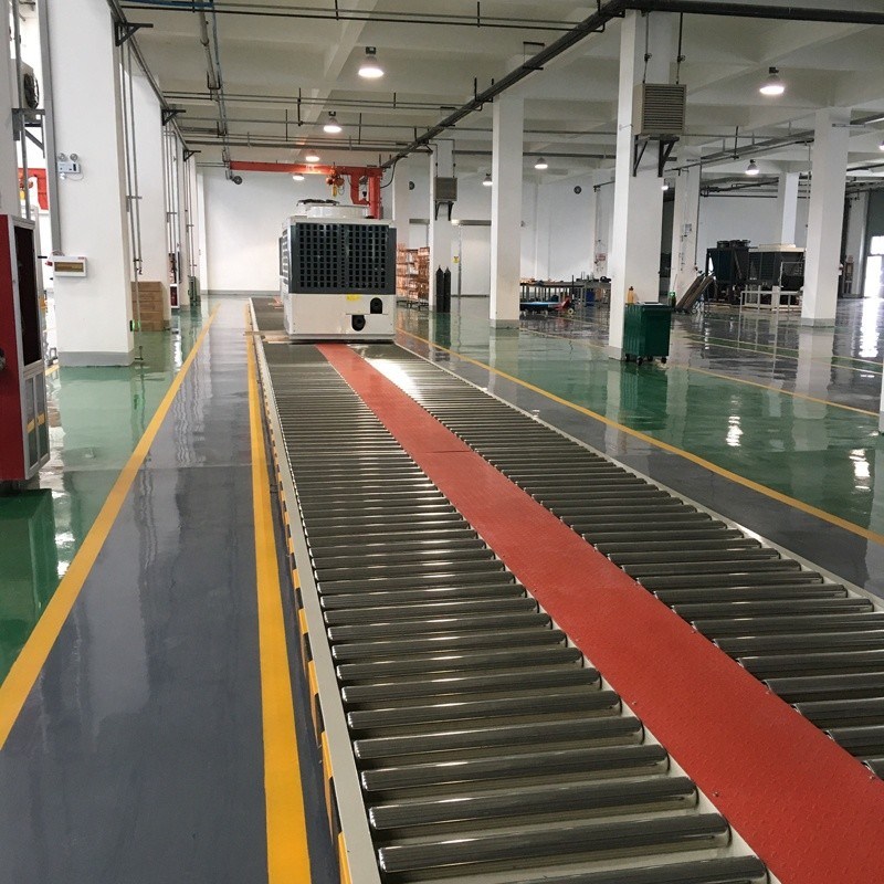 PLC Controlled Manual Assembly Line For Split Floor Standing Duct Type ...